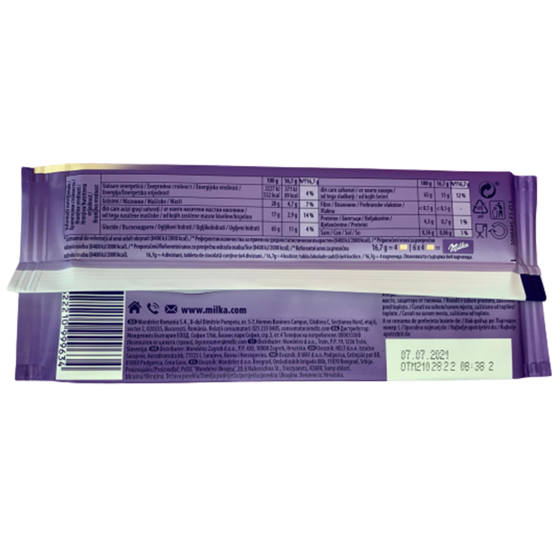 Ciocolată Milka- 80g- White Chocolate (Ciocolată albă) – Ghiocela